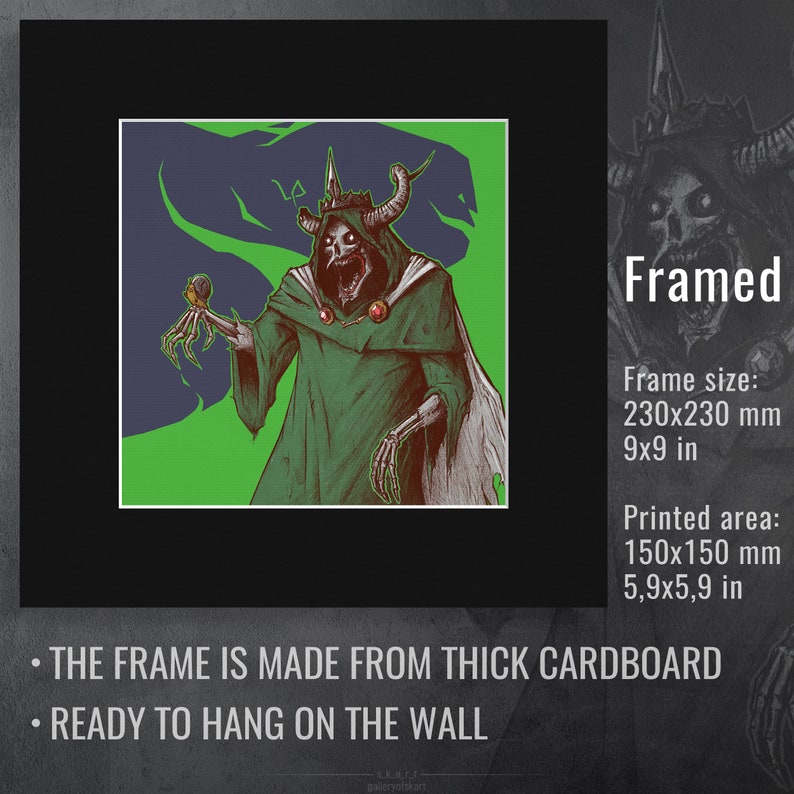 The Lich Pencil Drawing Adventure Time Art Print by S_k_a_r_t | Etsy