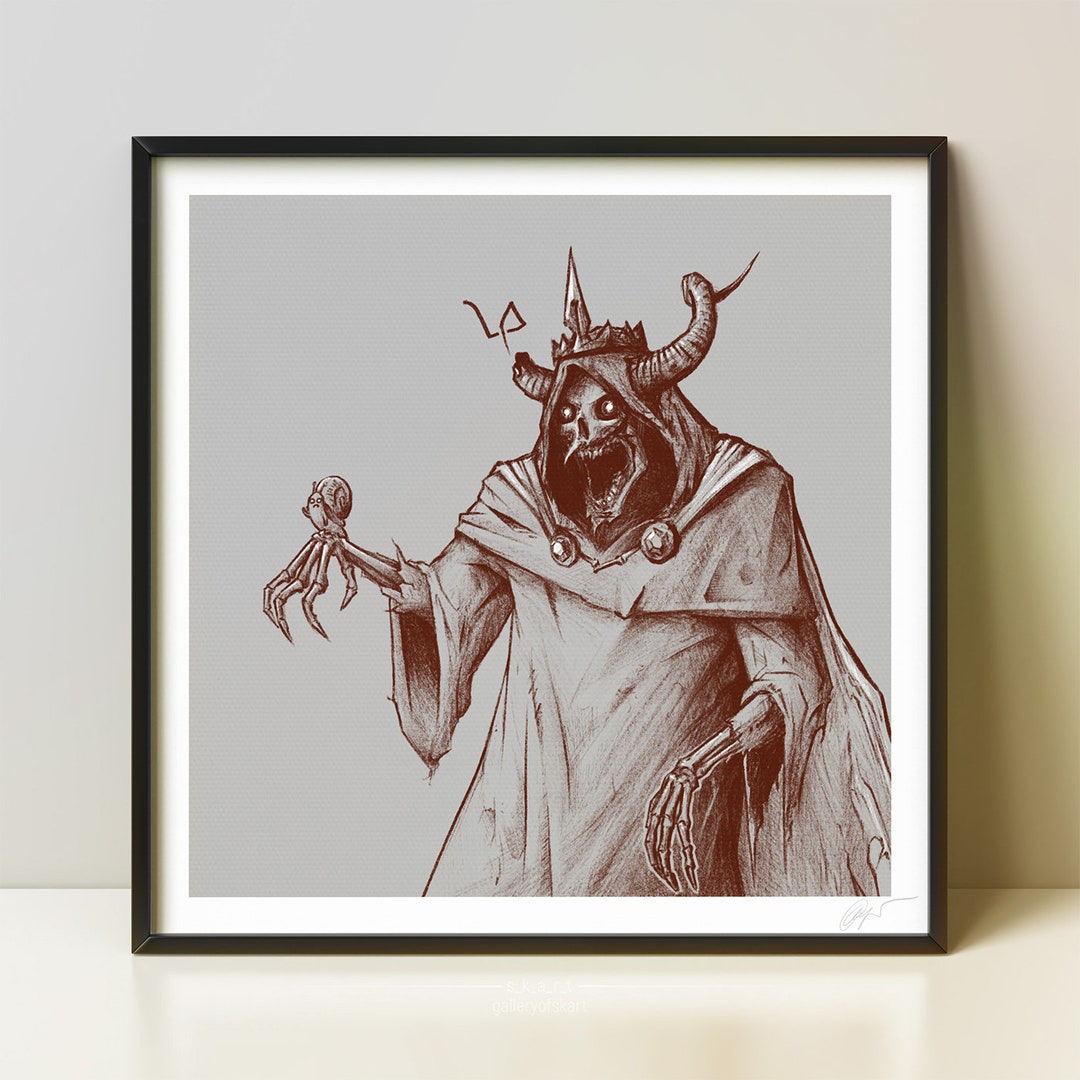 The Lich Pencil Drawing Adventure Time Art Print by S_k_a_r_t - Etsy