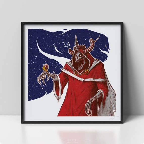 The Lich Pencil Drawing Adventure Time Art Print by S_k_a_r_t - Etsy