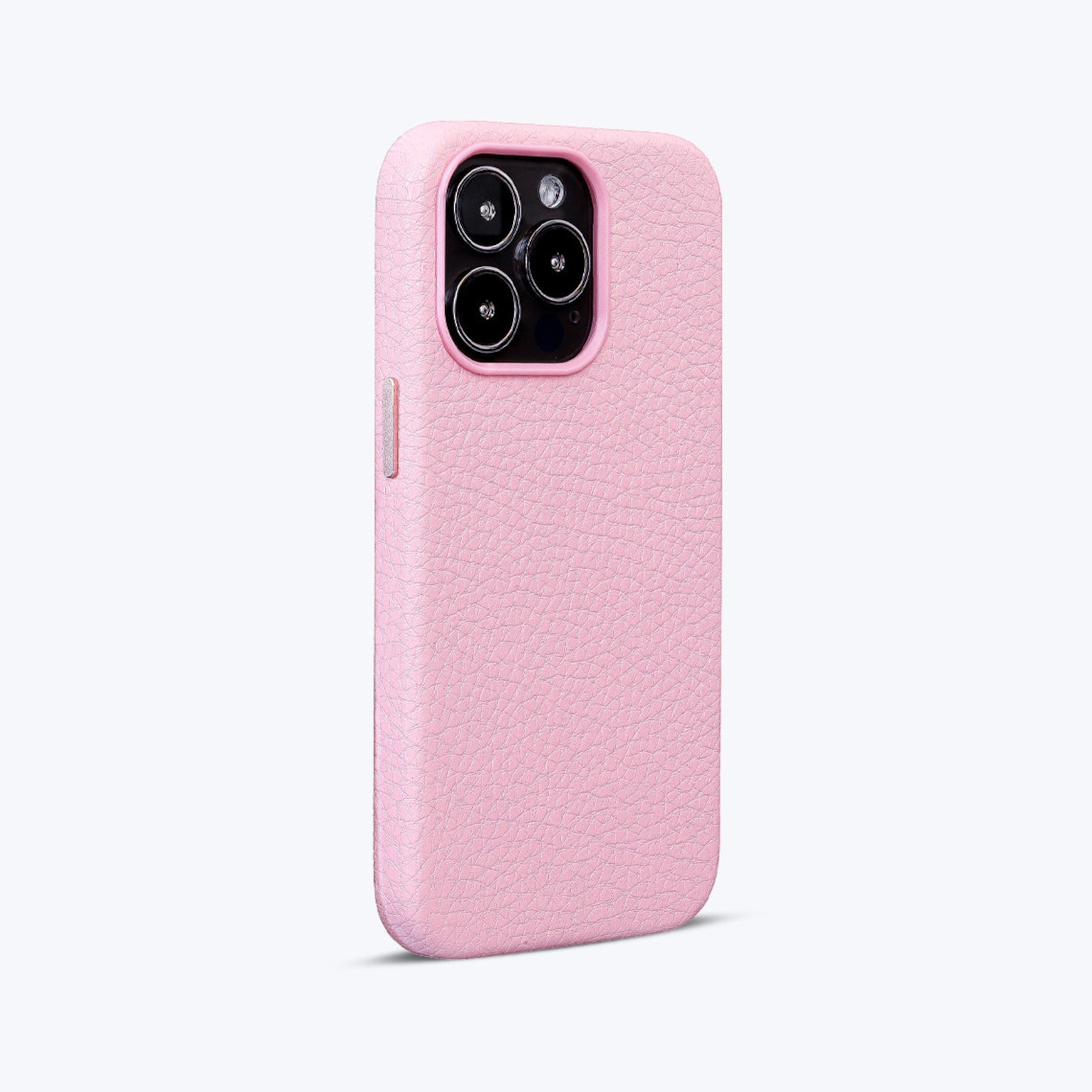 Personalised Pink Pebble Leather iPhone Case Full Wrap - iPhone 13 ...