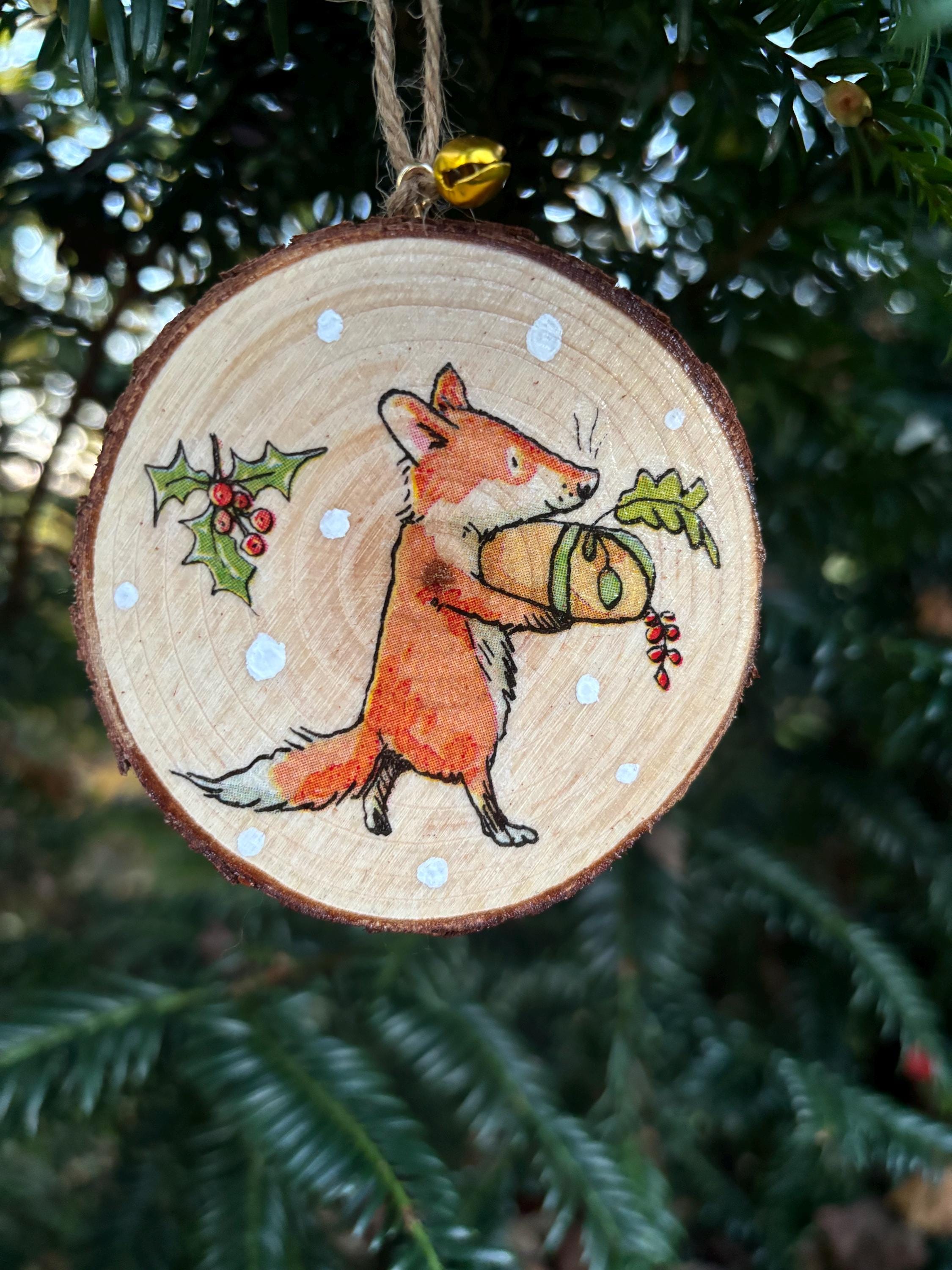 Woodland Animal Festive Christmas Decorations - Etsy UK