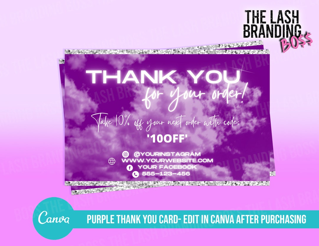 DIY Thank You Card DIY Editable Thankyou Card DIY Purple Etsy diy-thank-you-card-diy-editable-thankyou-card-diy-purple-etsy