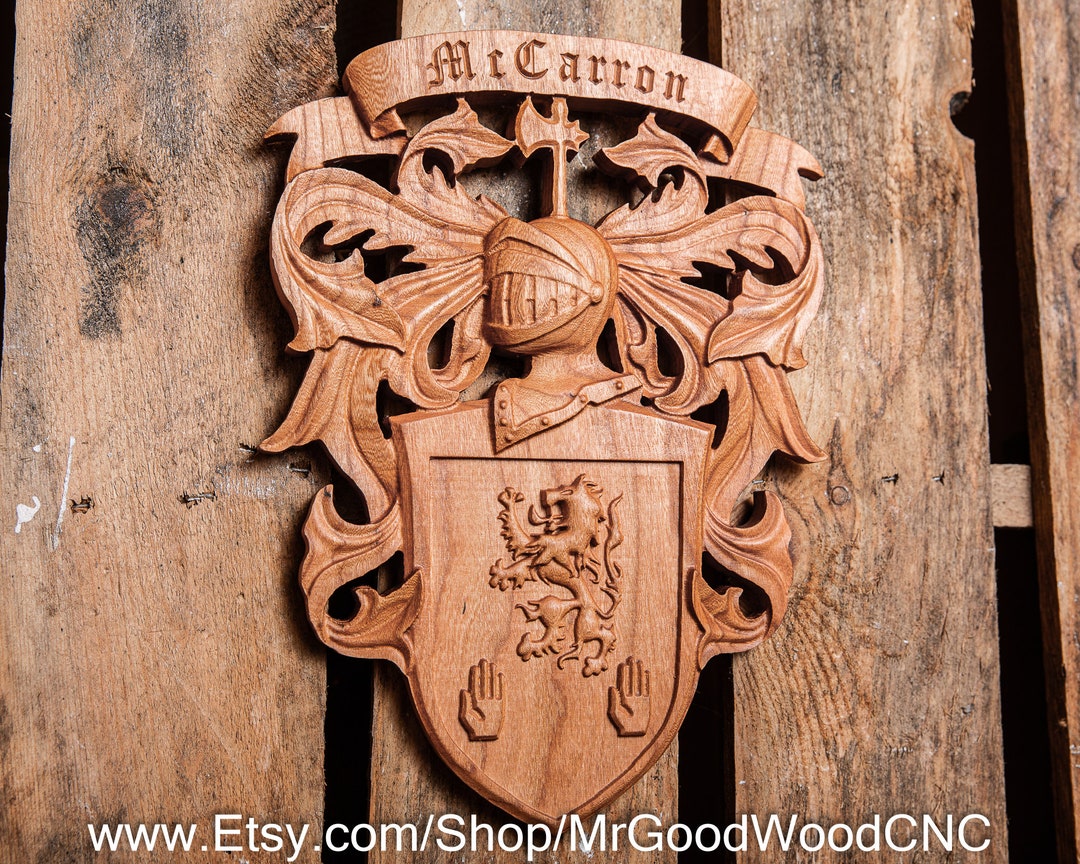 Mccarron Family Crest | Coat of Arms | Personalized Wedding Gift ...