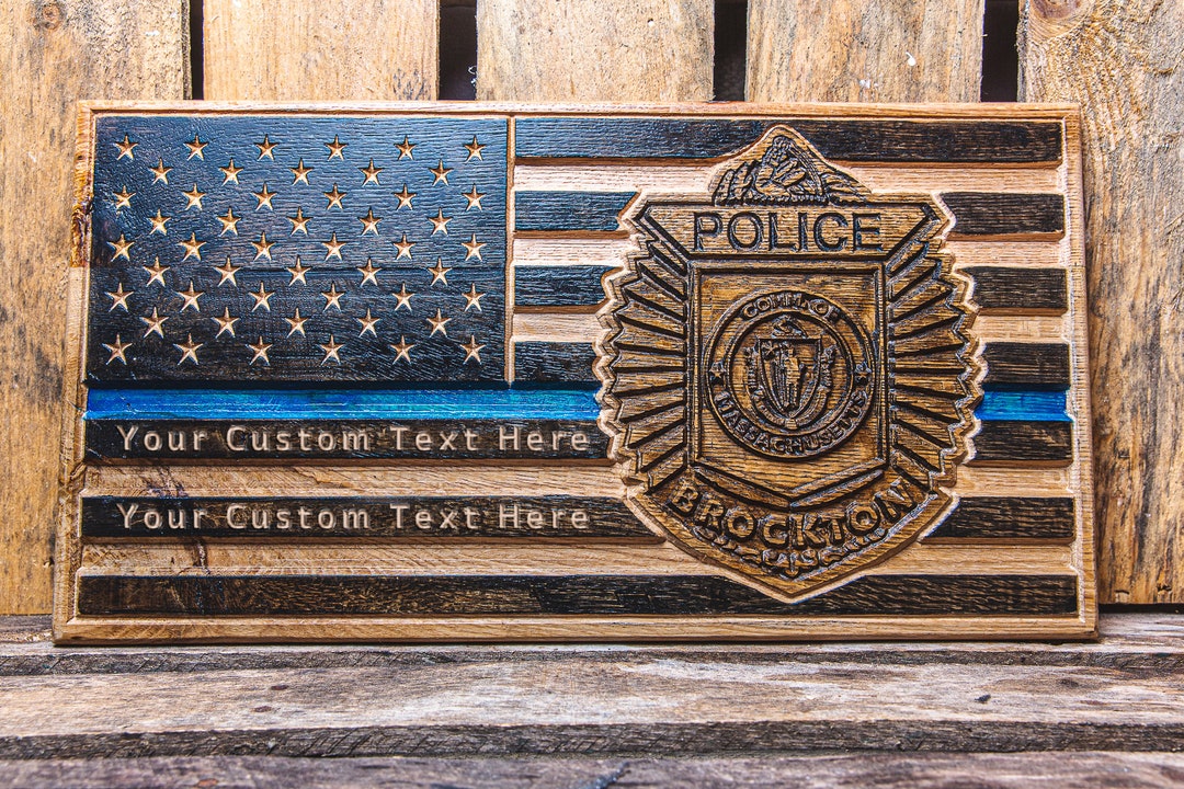 Personalized Thin Blue Line Flag | Customizable Badge - Etsy
