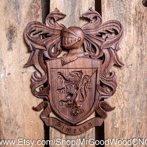 Simpson Family Crest | Personalized Coat of Arms | Family Heirloom ...