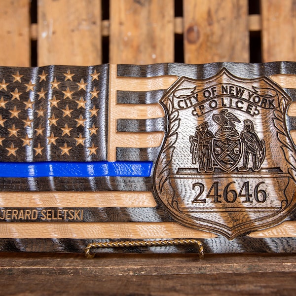 Wooden Police Flag - Etsy