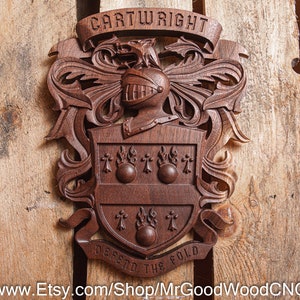 Cartwright Family Crest | Coat of Arms | Personalized Wedding Gift ...