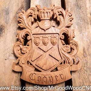 Cooper Family Crest | Personalized Coat of Arms | Family Heirloom ...