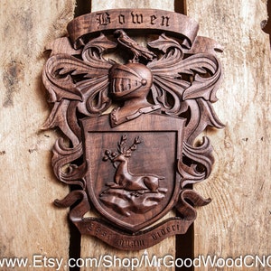 Bowen Family Crest | Coat of Arms | Personalized Wedding Gift | Family ...