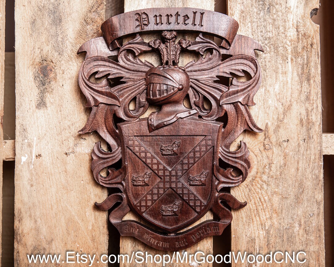 Purtell Family Crest | Coat of Arms | Personalized Wedding Gift ...