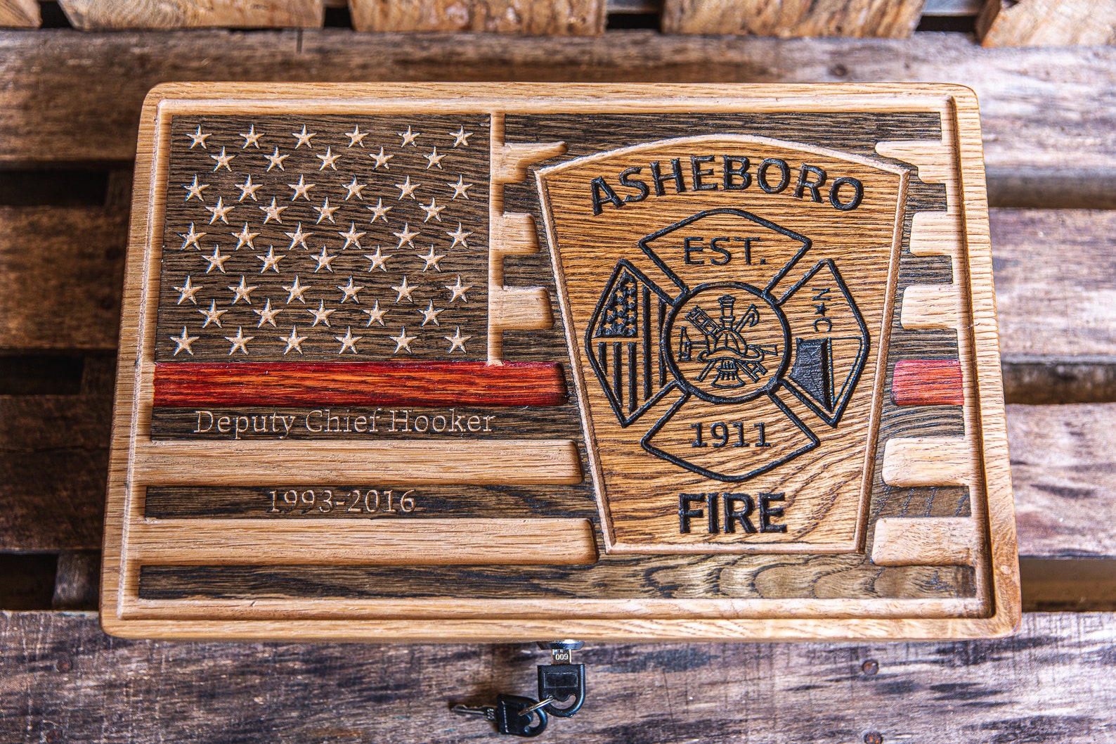 Personalized Firefighter Keepsake Box Firefighter Retirement - Etsy