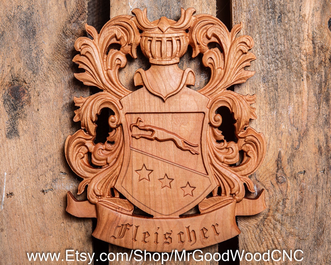 Fleischer Family Crest | Personalized Coat of Arms | Family Heirloom ...