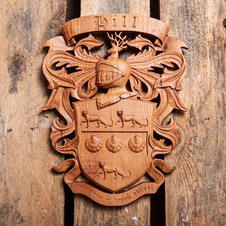 Custom Crafted Coat of Arms and Family Crest Plaque – the Knight’s ...