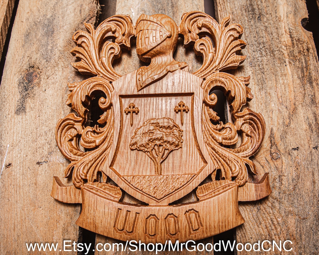 Wood Family Crest | Personalized Coat of Arms | Family Heirloom | Best ...