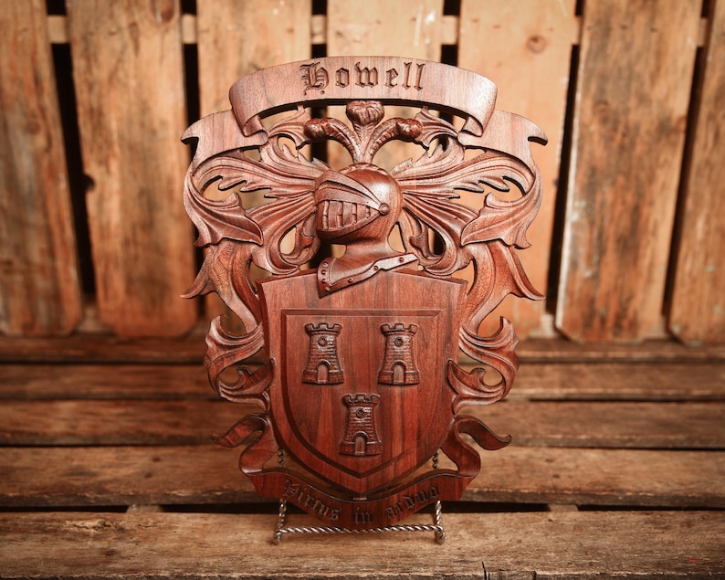 Custom Crafted Coat of Arms and Family Crest Plaque – the Knight’s ...