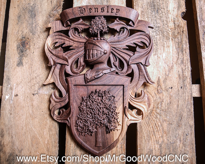 Hensley Family Crest | Coat of Arms | Personalized Wedding Gift ...
