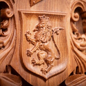Custom Family Crest Wall Sign Carving - Family Name Sign - Established ...