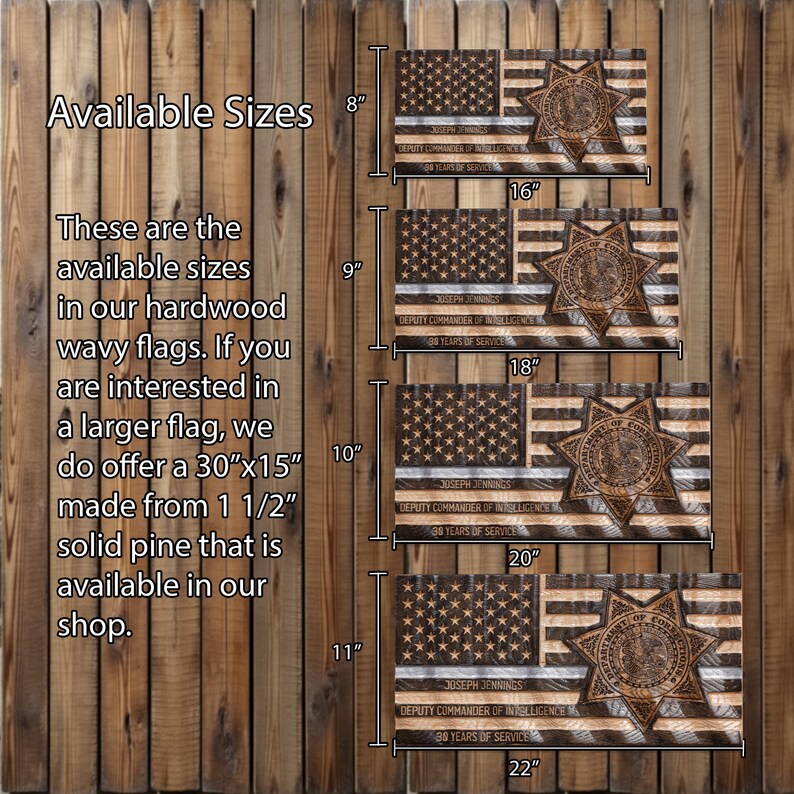 Personalized NYPD Thin Blue Line Flag | Wooden Police Officer Gift - Etsy