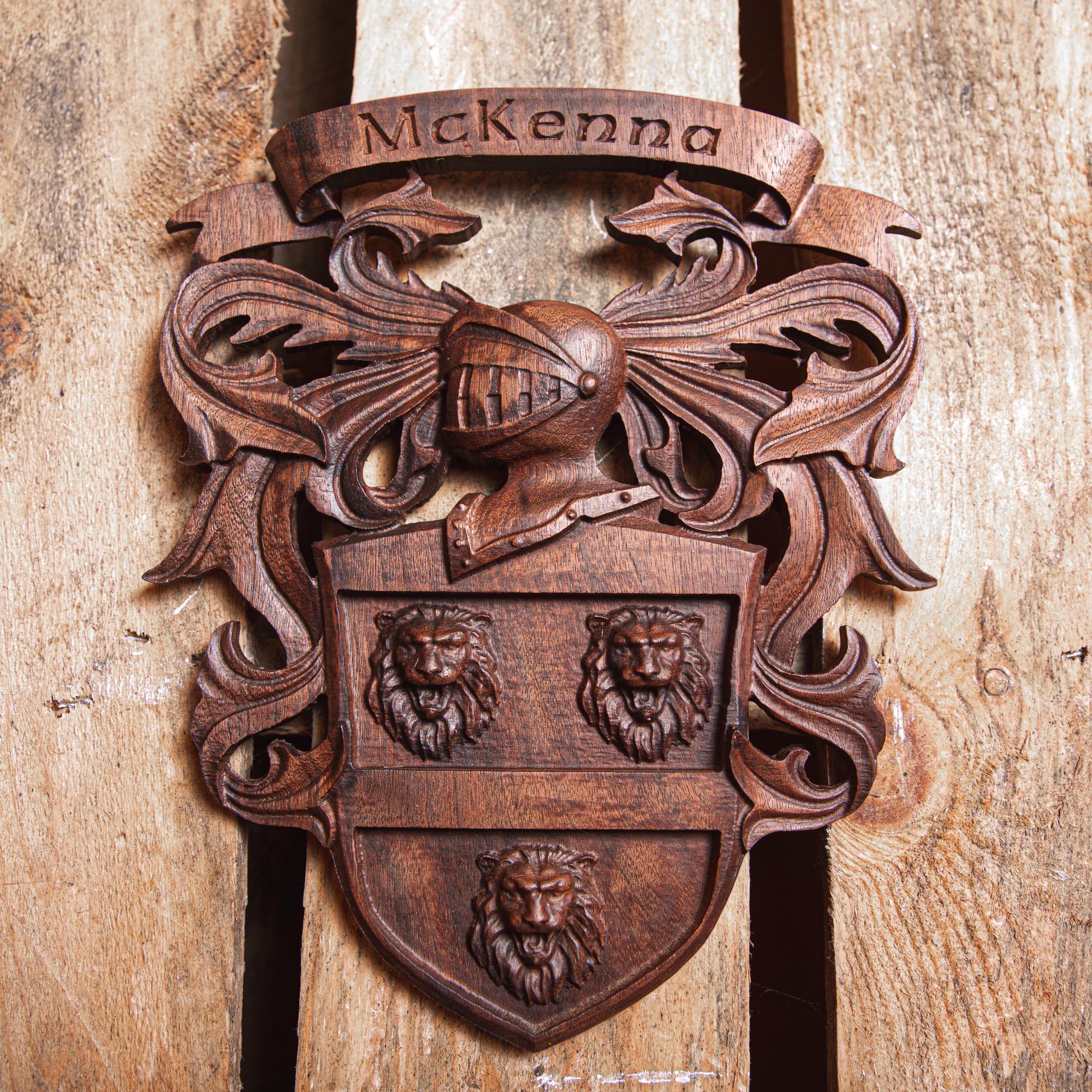 Custom Crafted Coat of Arms and Family Crest Plaque – the Knight’s ...