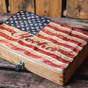 Custom American Flag Gun Safe | Pistol Case | Custom Handgun Case ...