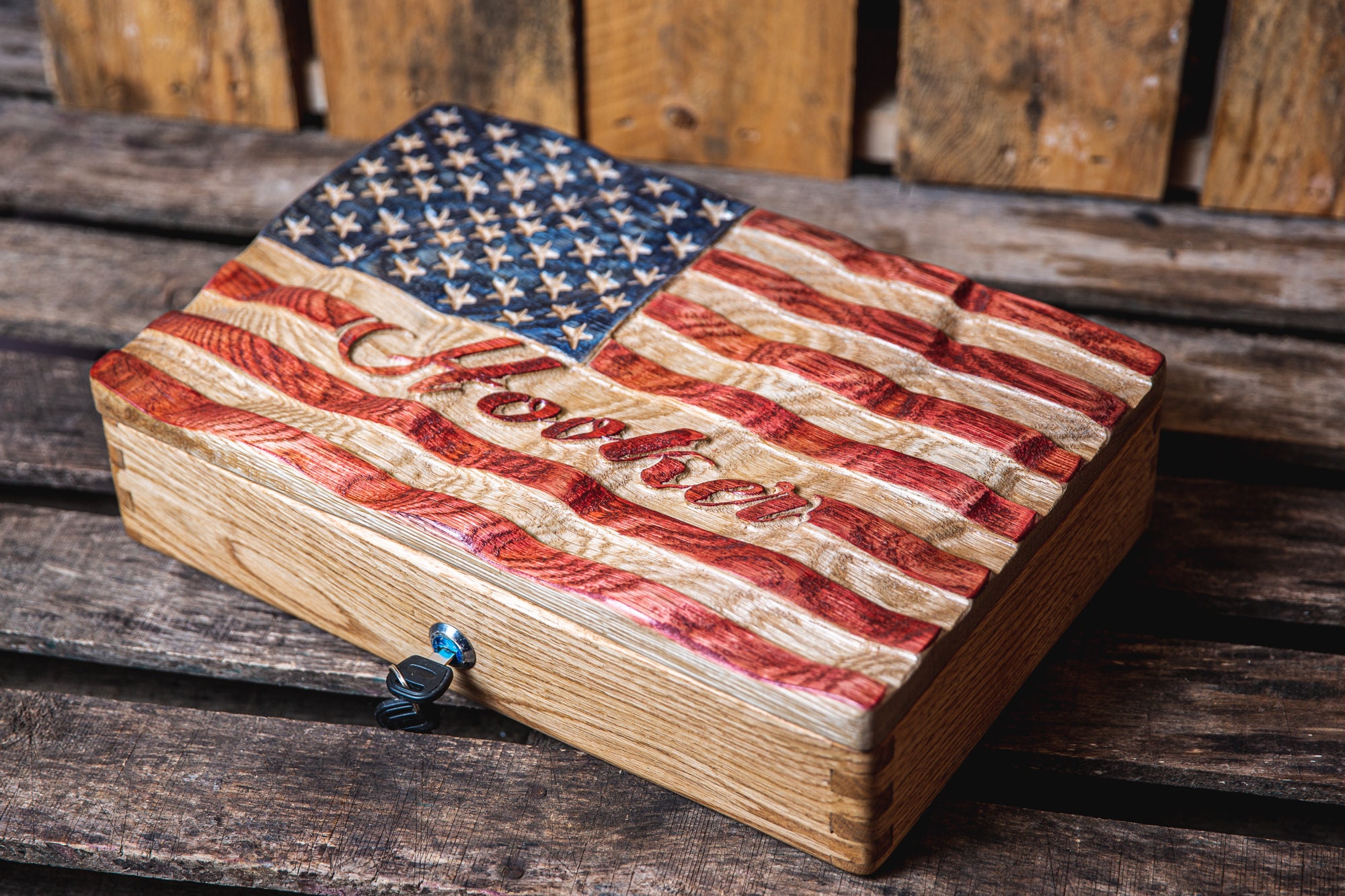 Custom American Flag Gun Safe Pistol Case Custom Handgun - Etsy