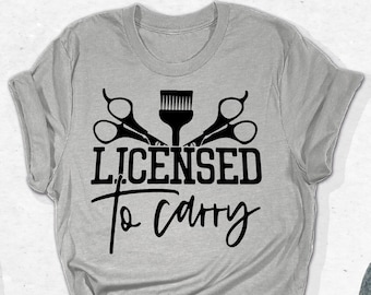 Hair Stylist Shirt, Hair Dresser T-shirt, Licensed Hairapist, Gift for ...