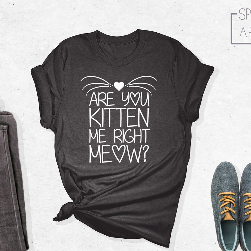 Are You Kitten Me Right Meow Tshirt - Etsy