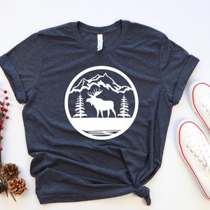 Moose Shirt Mountain Moose Shirt Nature Moose Shirt Moose | Etsy