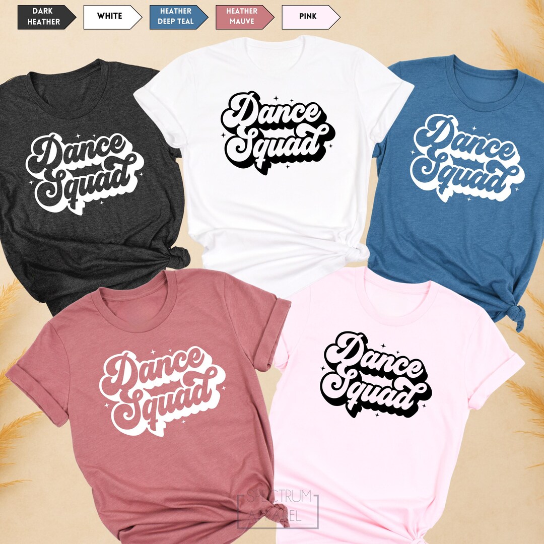 Dance Squad Shirt, Matching Calligraphy Team Tee, Choreo Crew Shirt ...