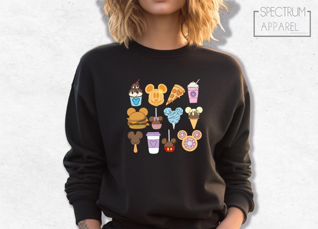 Disney Snacks Sweatshirt, Disney Food Sweatshirt, Disney Foodies ...