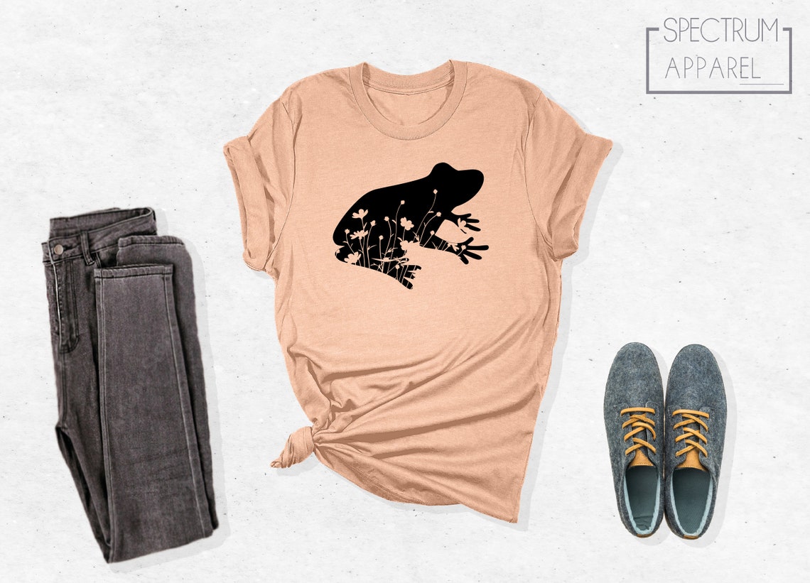 Floral Frog Shirt Frog Shirt Funny Frog Shirt Frog - Etsy