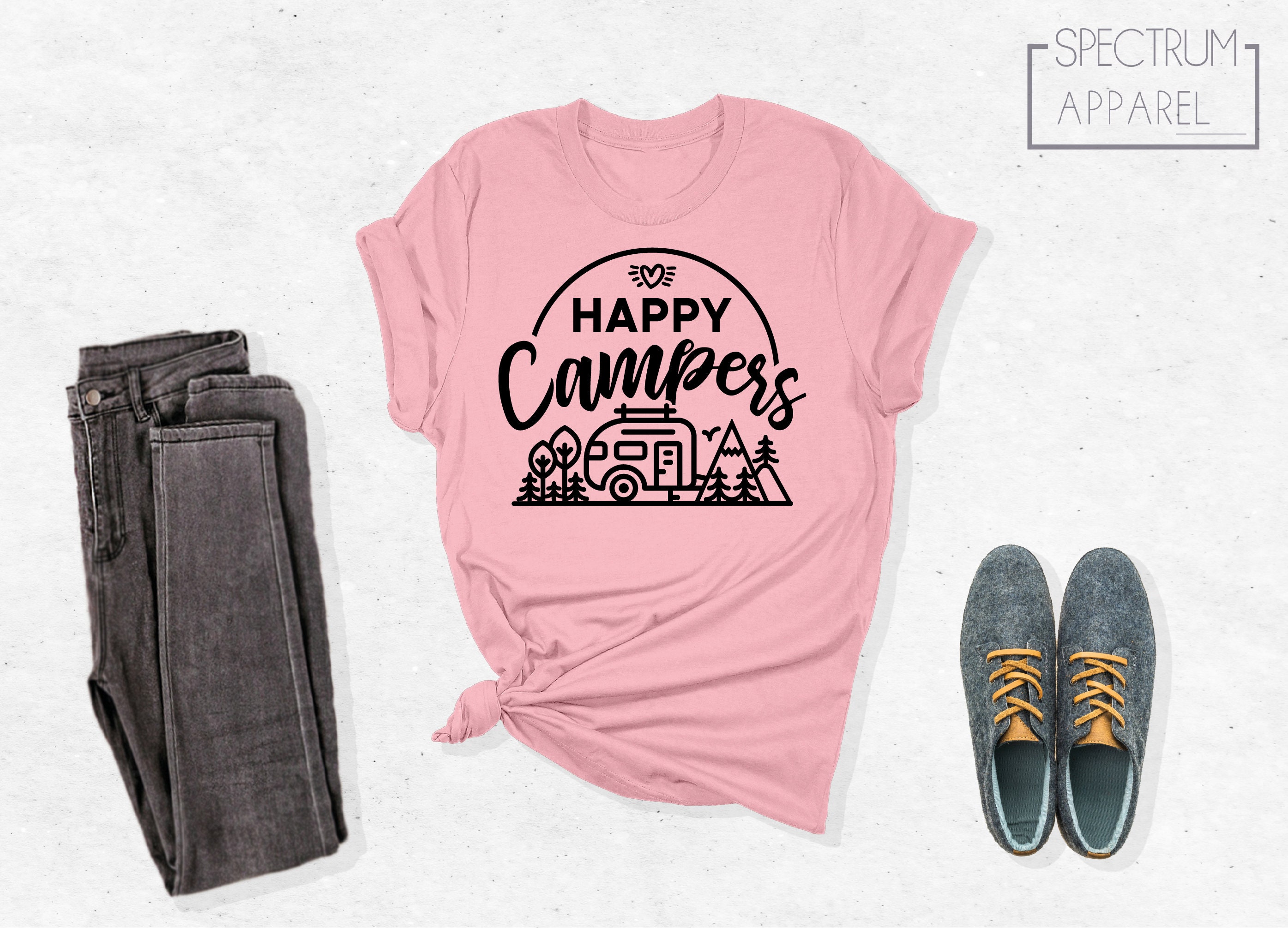 Happy Campers Shirt Happy Camper Camping Shirt Happy Camper - Etsy