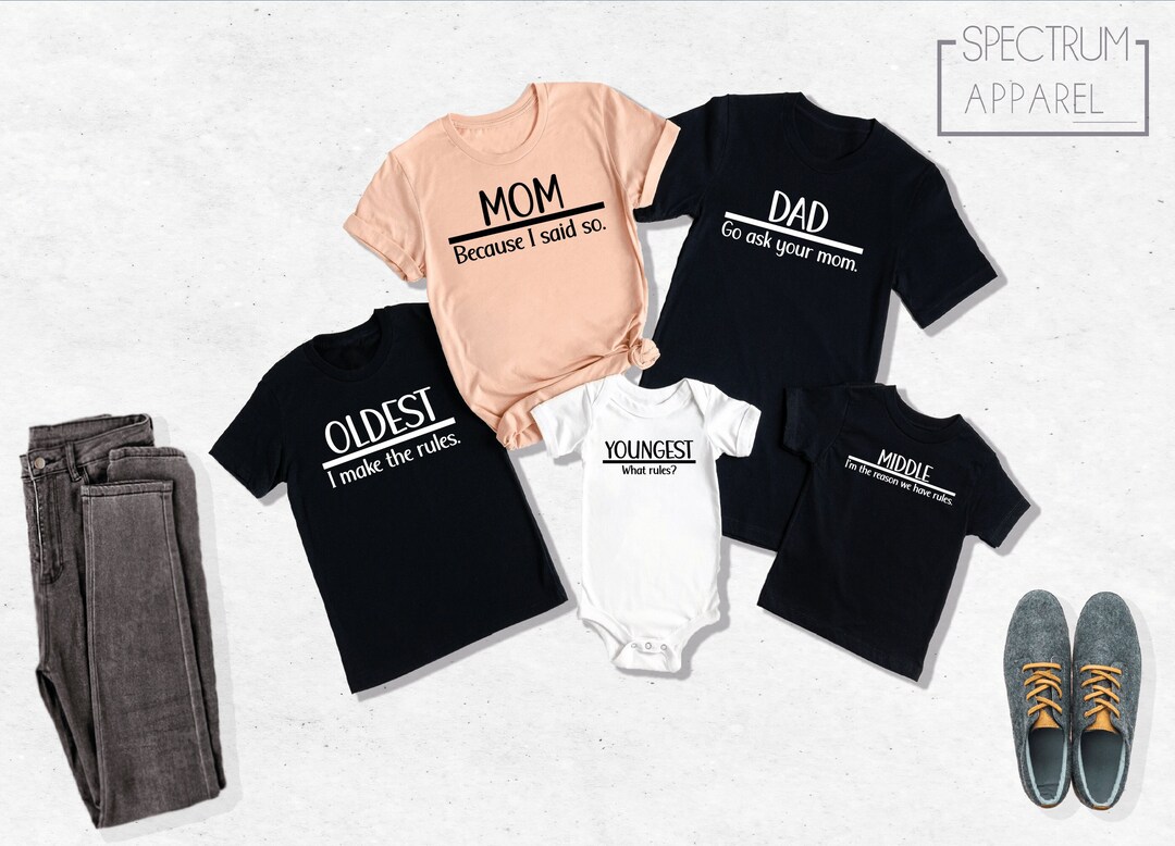 Matching Family Shirts, Oldest Middle Youngest Child Shirts, Matching ...