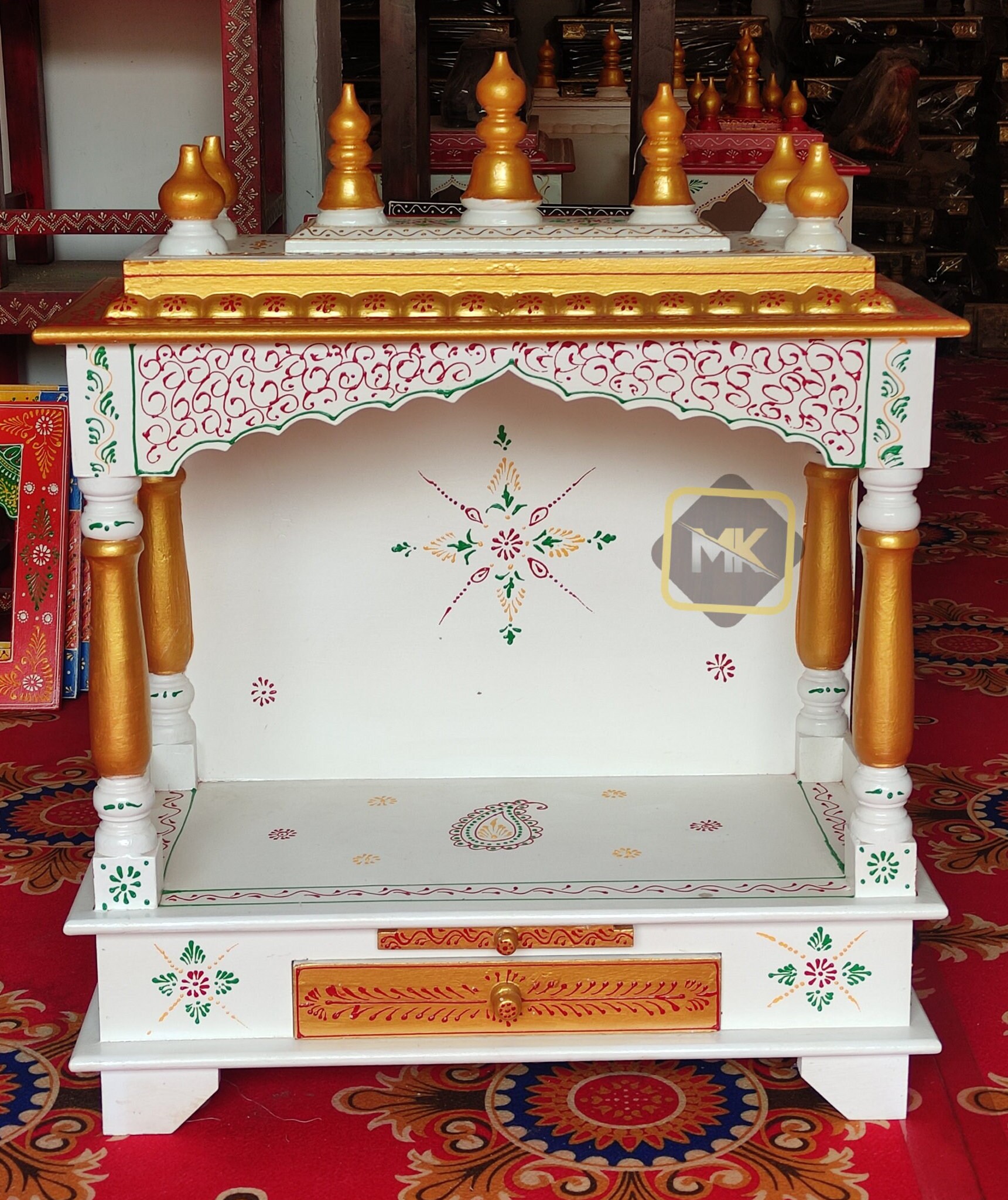 Templo Mandir de madera Mandir de madera hecho a mano Pooja - Etsy México