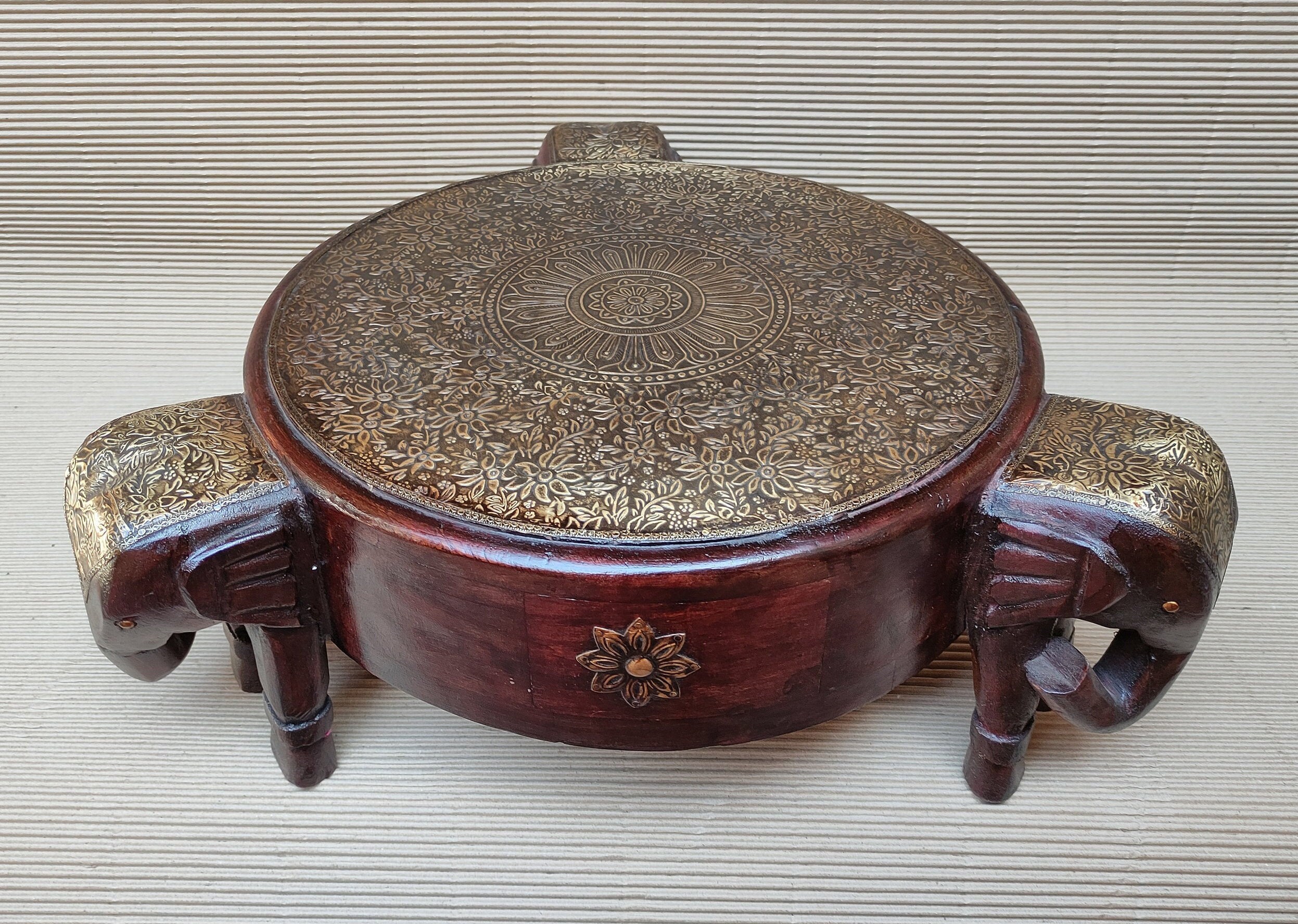 Wood Chowki Wooden Low Table Pooja Chowki Handcrafted 3 - Etsy UK