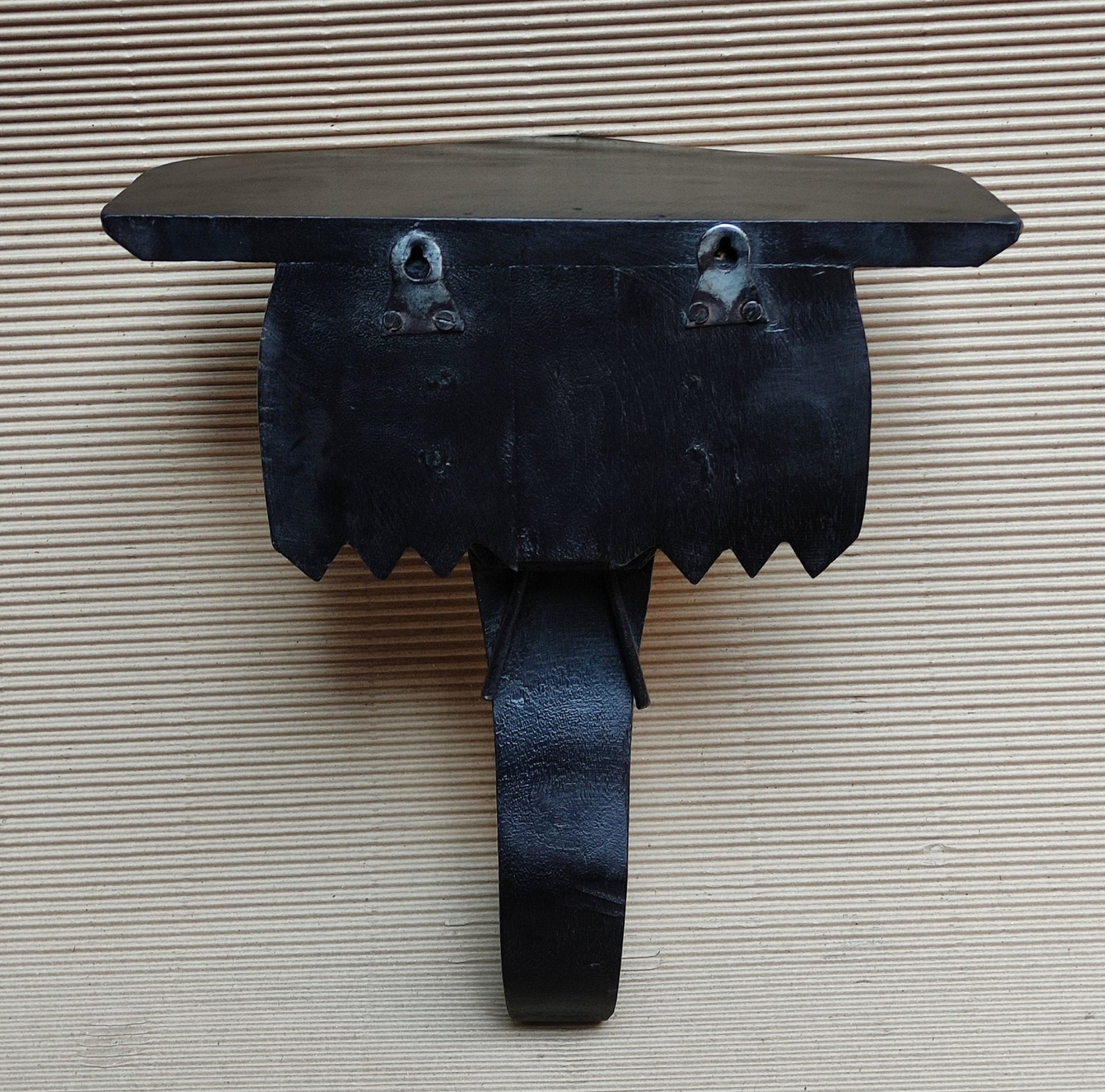 Wood Wall Bracket for Shelf Handcrafted Wooden Brass Fitted - Etsy