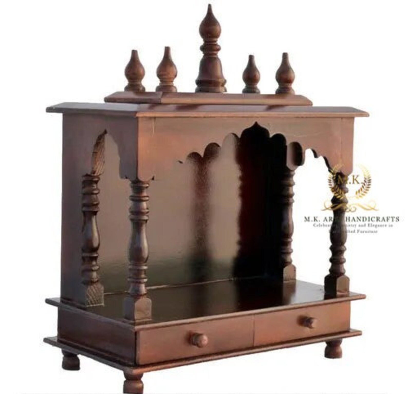 Wooden Temple Pooja Mandir Wood Pooja Ghar Handcrafted Hindu - Etsy