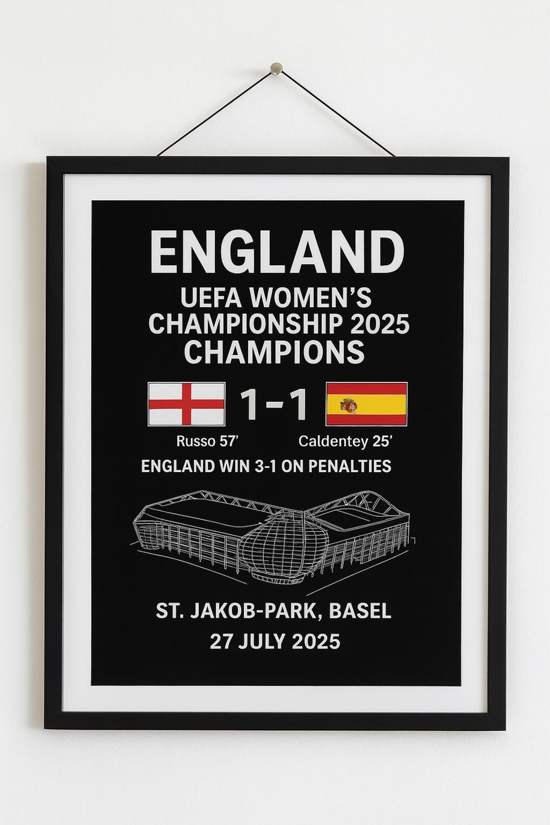 England Lionesses UEFA Championship Poster Print – Custom Sports Wall ...