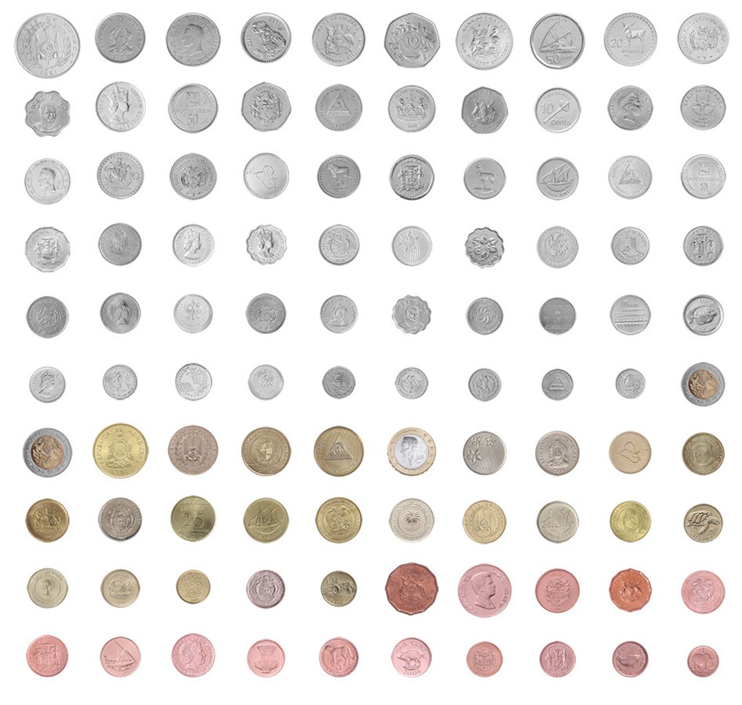 COINS - 100 Pcs of Different Unique World Foreign Mixed Coins Set ...