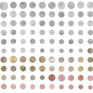 COINS - 100 Pcs of Different Unique World Foreign Mixed Coins Set ...