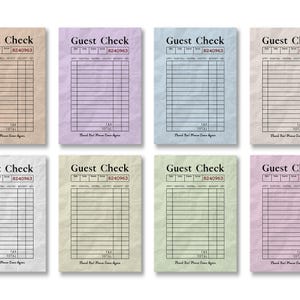 Blank Guest Check Printable Poster With Color Options | Choose Giant ...