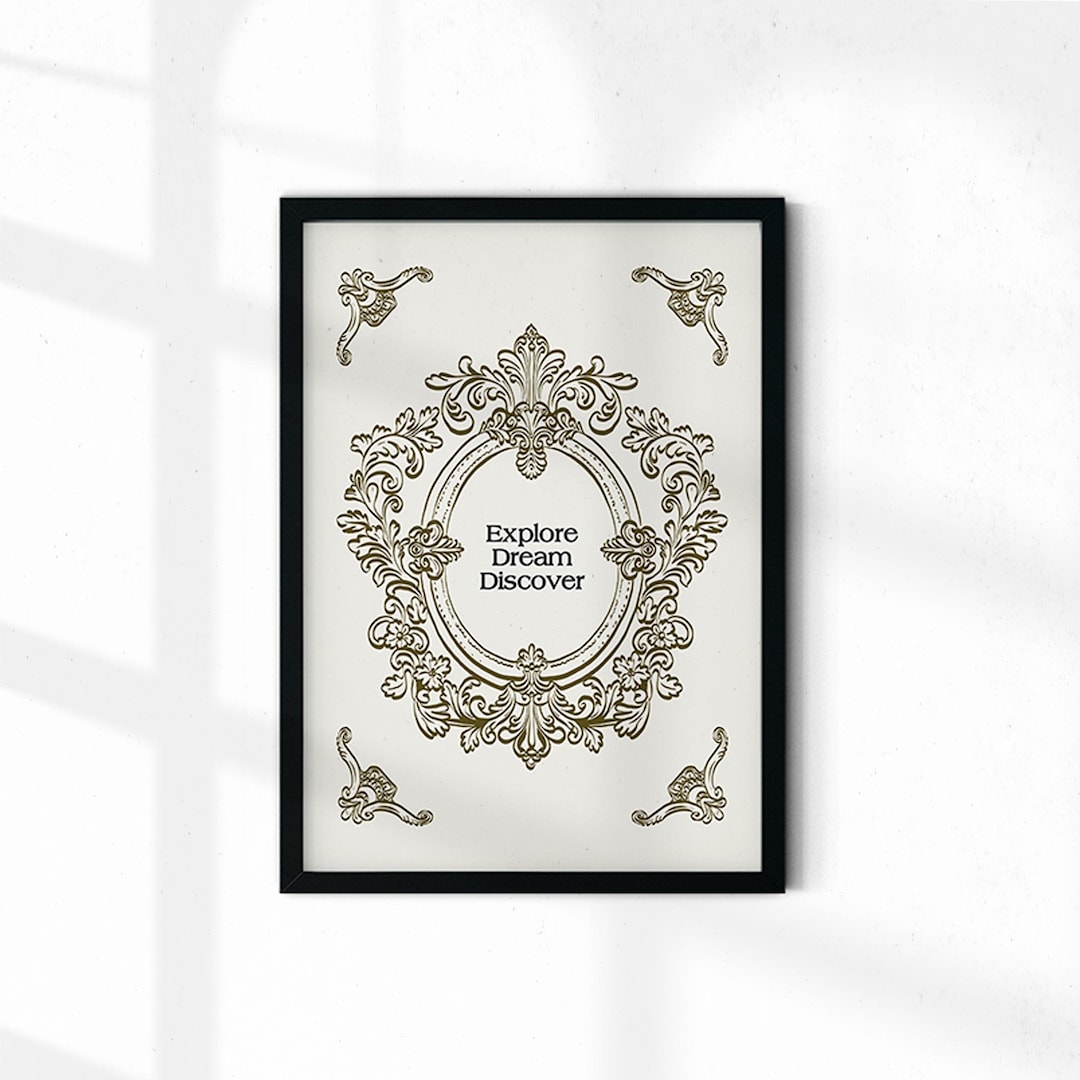 Vintage Poster, Explore Dream Discover, Neutral Wall Art, Regency Art ...