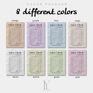 Blank Guest Check Printable Poster With Color Options | Choose Giant ...