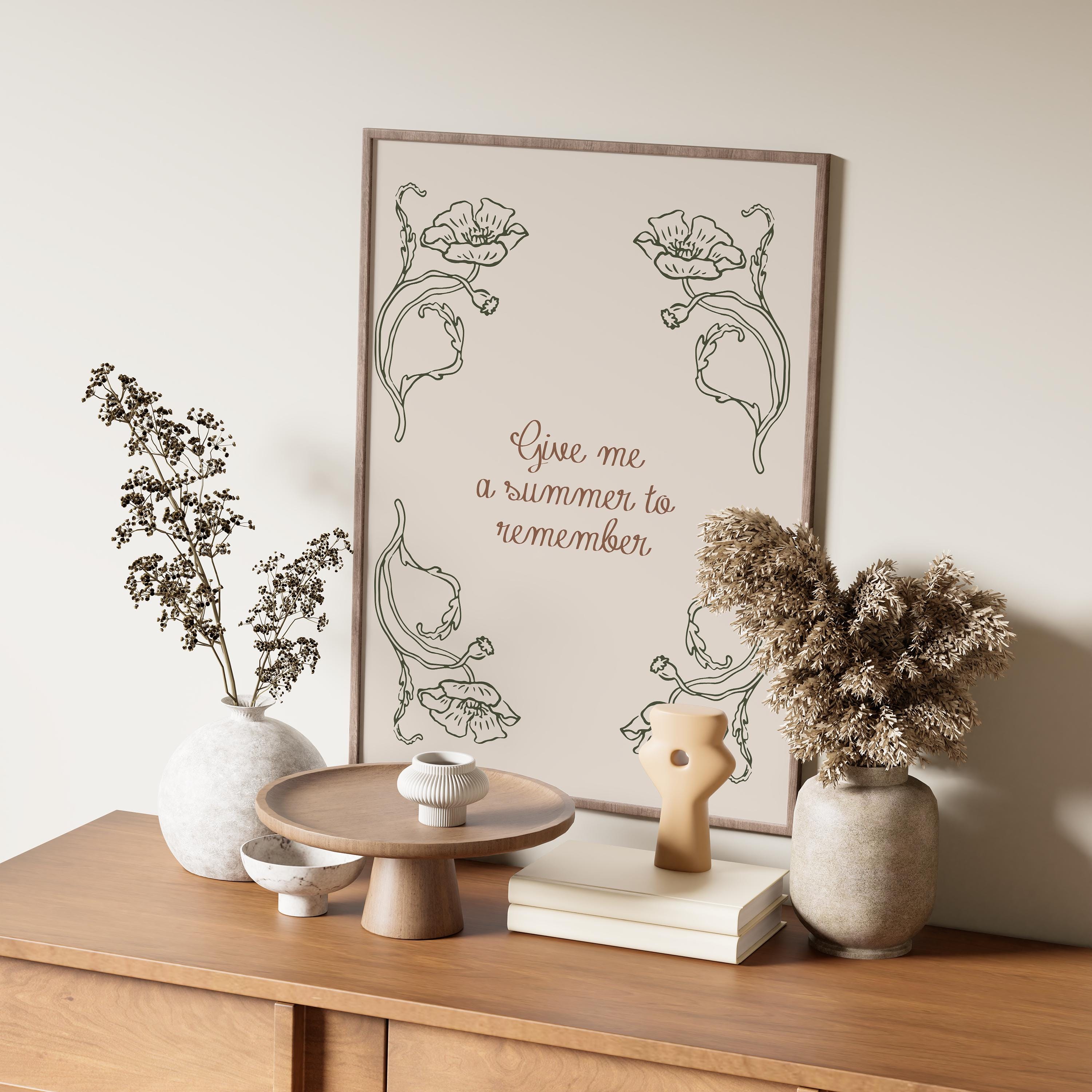 Summer Printable, Floral Wall Art, Positive Vibes Art Print, Italy ...