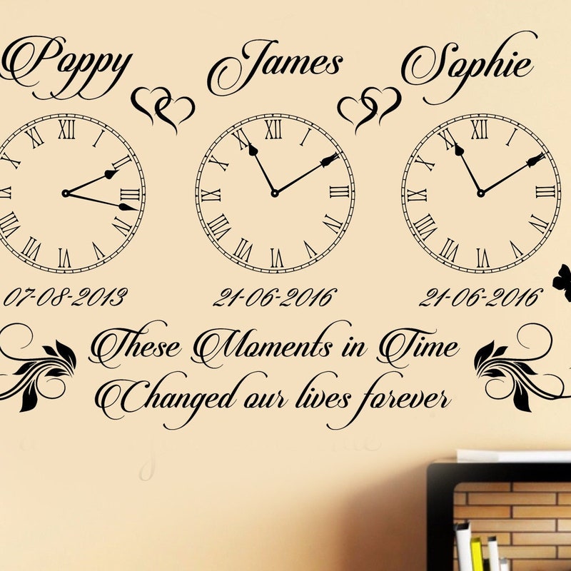 Clock Wall Decal - Etsy