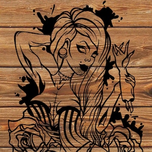 PNG SVG File Zombie Pin up Girl Horror Cartoon - Etsy India