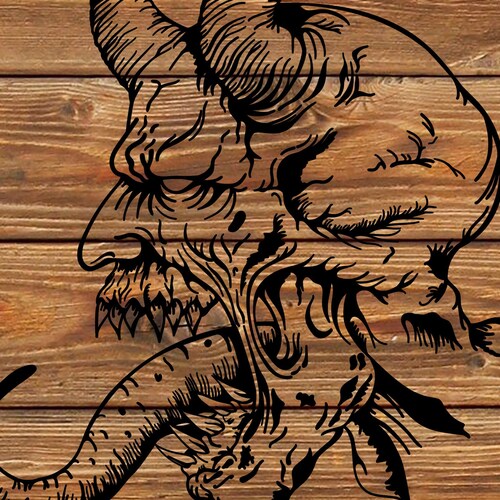 PNG SVG File Devil Demon Satin Evil Tattoo Stencil - Etsy