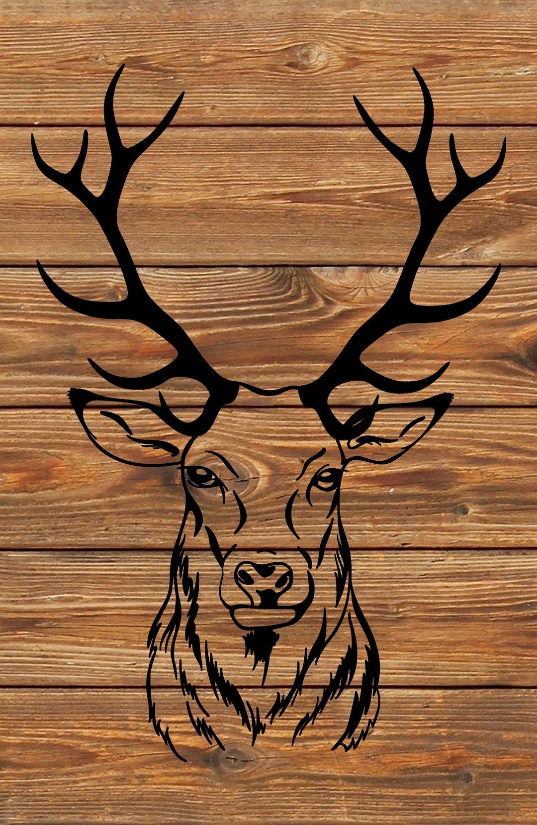 PNG SVG DXF File Beautiful Deer - Stag - Stencil Silhouette for Cricut ...