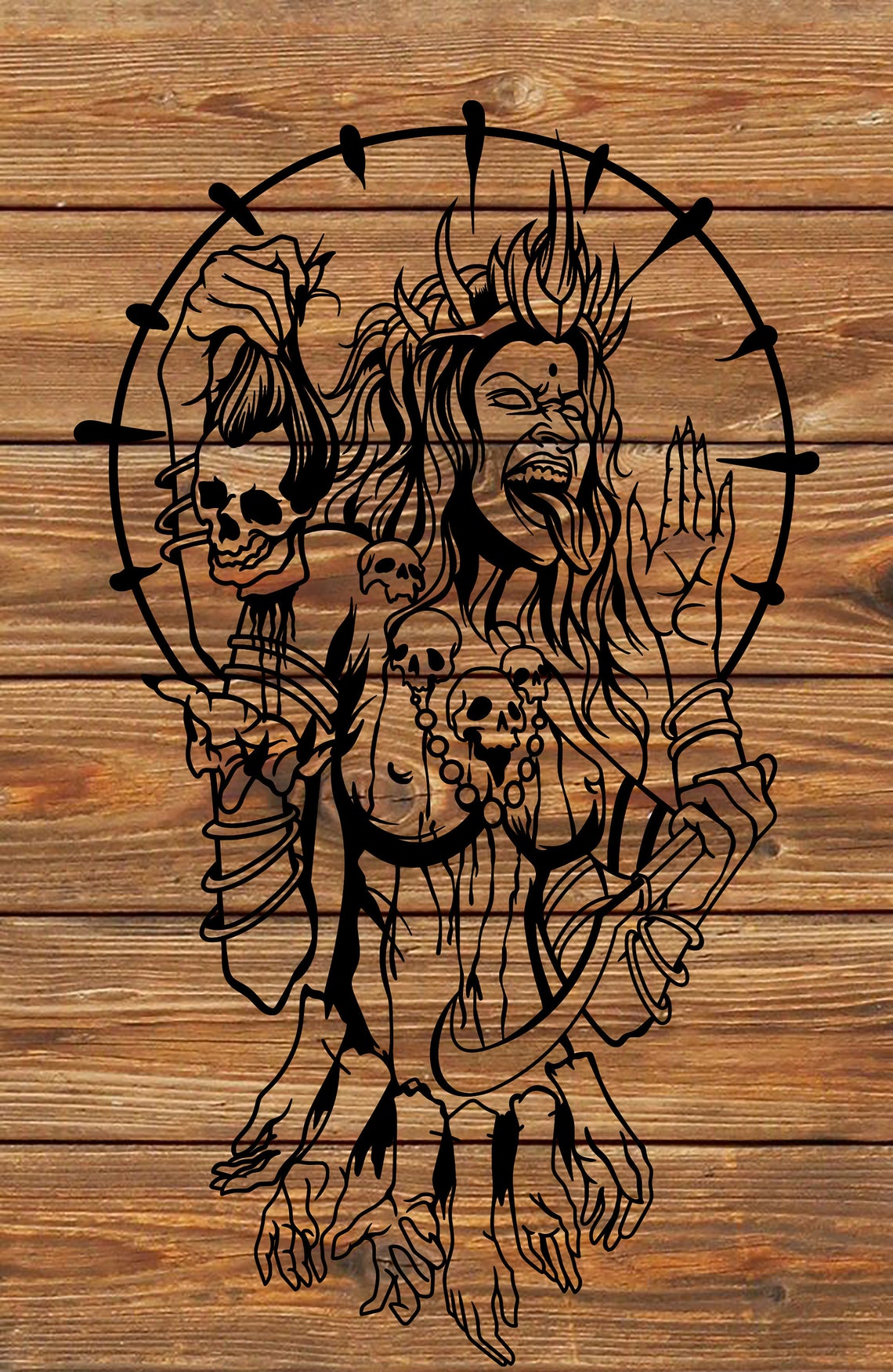 PNG SVG File Kali Indian Hindu Goddess Evil Slayer - Etsy