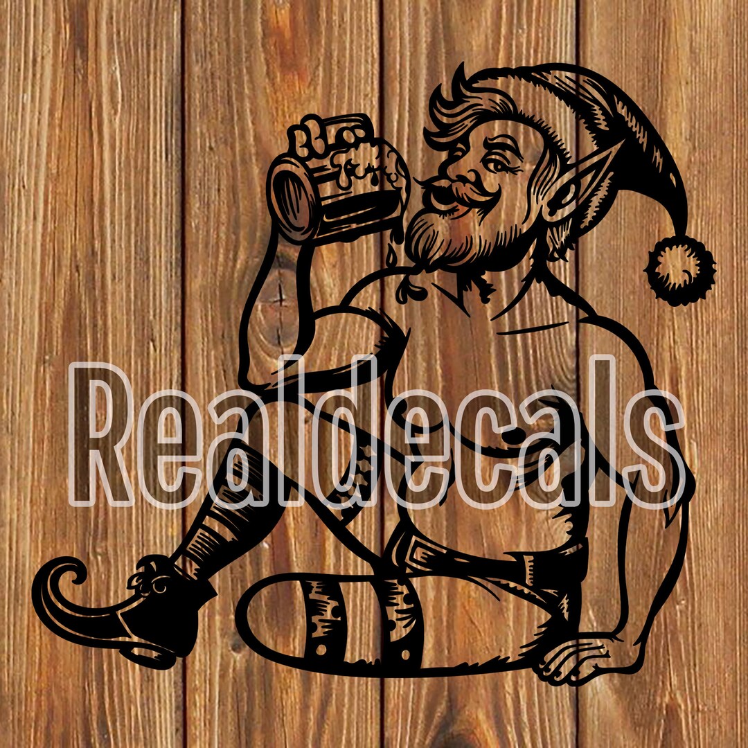 PNG SVG File Cool Bad - Evil - Elf - Christmas - Xmas - Stencil ...